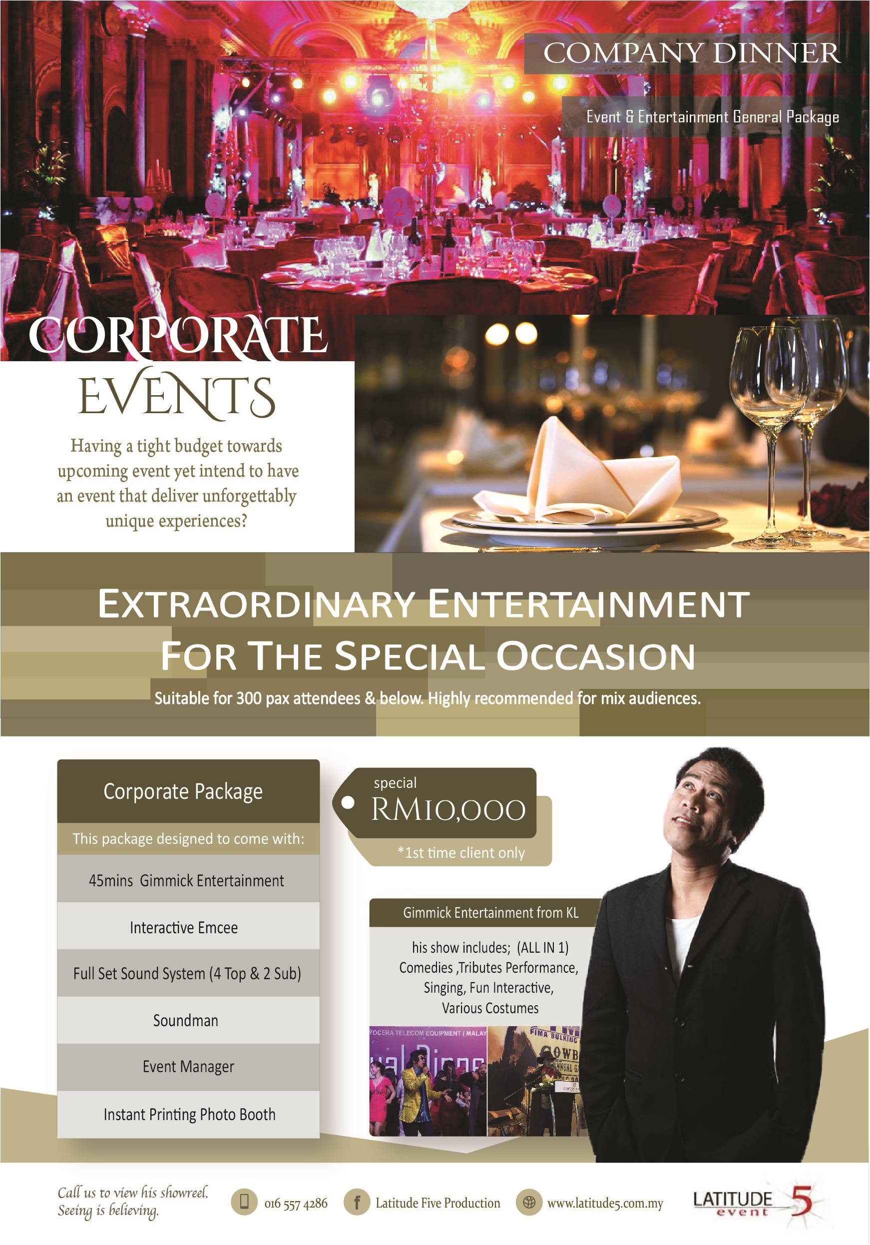 Corporate Event & Entertainment Package - L5 Event Penang